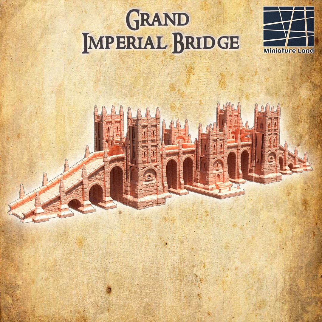 Grand Imperial Bridge | 28mm Scale Model Terrain | D&D TTRPG Playable ...