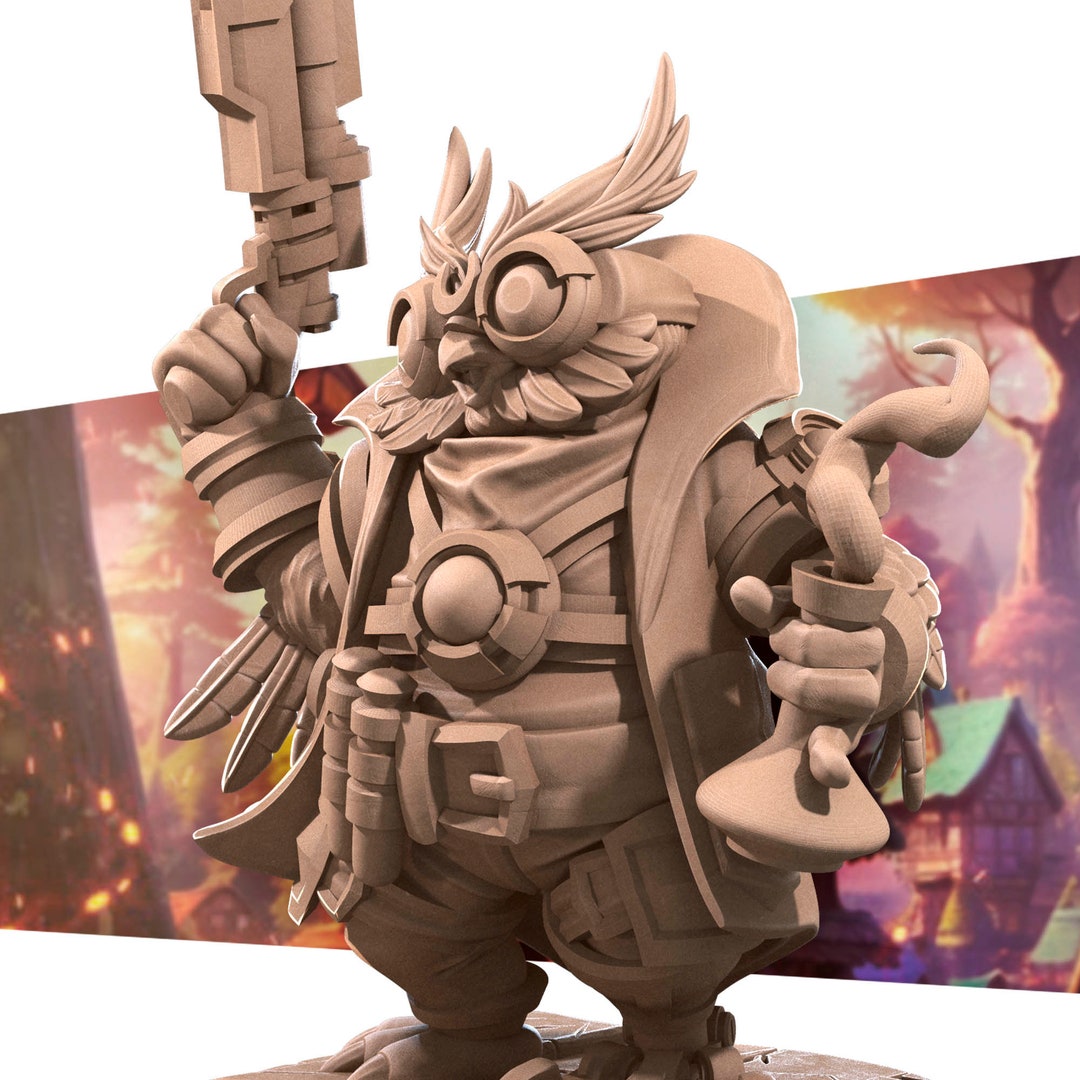Owlfolk Artificer, Owlin | TABLETOP SCALE | D&D TTRPG Miniature | Bite ...