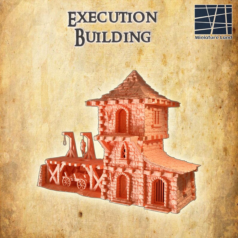 Execution Building | 28mm Scale Model Terrain | D&D TTRPG Playable 3D ...