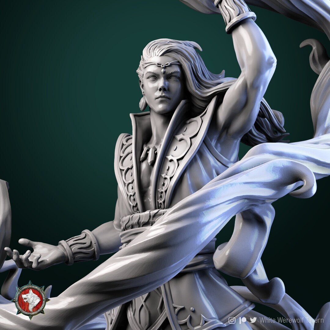 Fire Master | TABLETOP SCALE | TTRPG Miniature | White Werewolf Tavern | Unpainted, Unplated ...