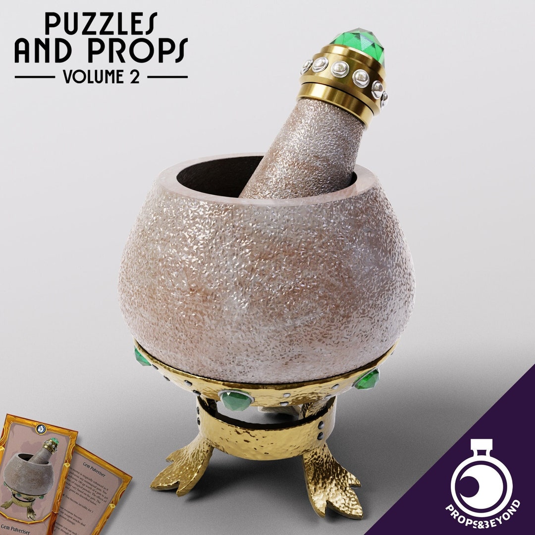 Alchemy Utensils - Mortar and Pestle | TTRPG LARP Gaming Prop | Puzzles ...
