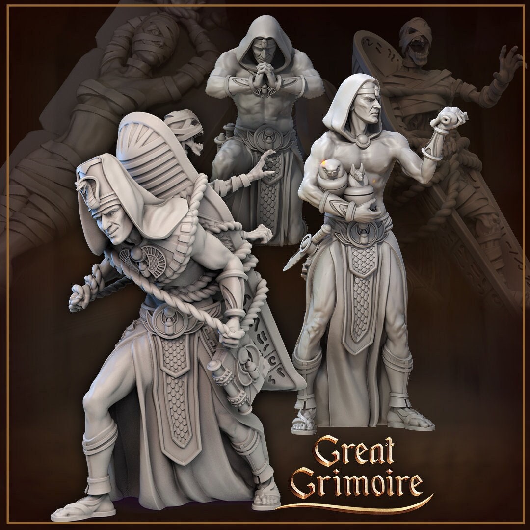 High Priests of Egypt TTRPG Miniature Great Grimoire - Etsy