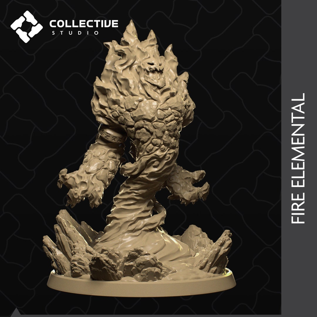 Fire Elemental | Tabletop Gaming Mini or Display Figure | Collective ...