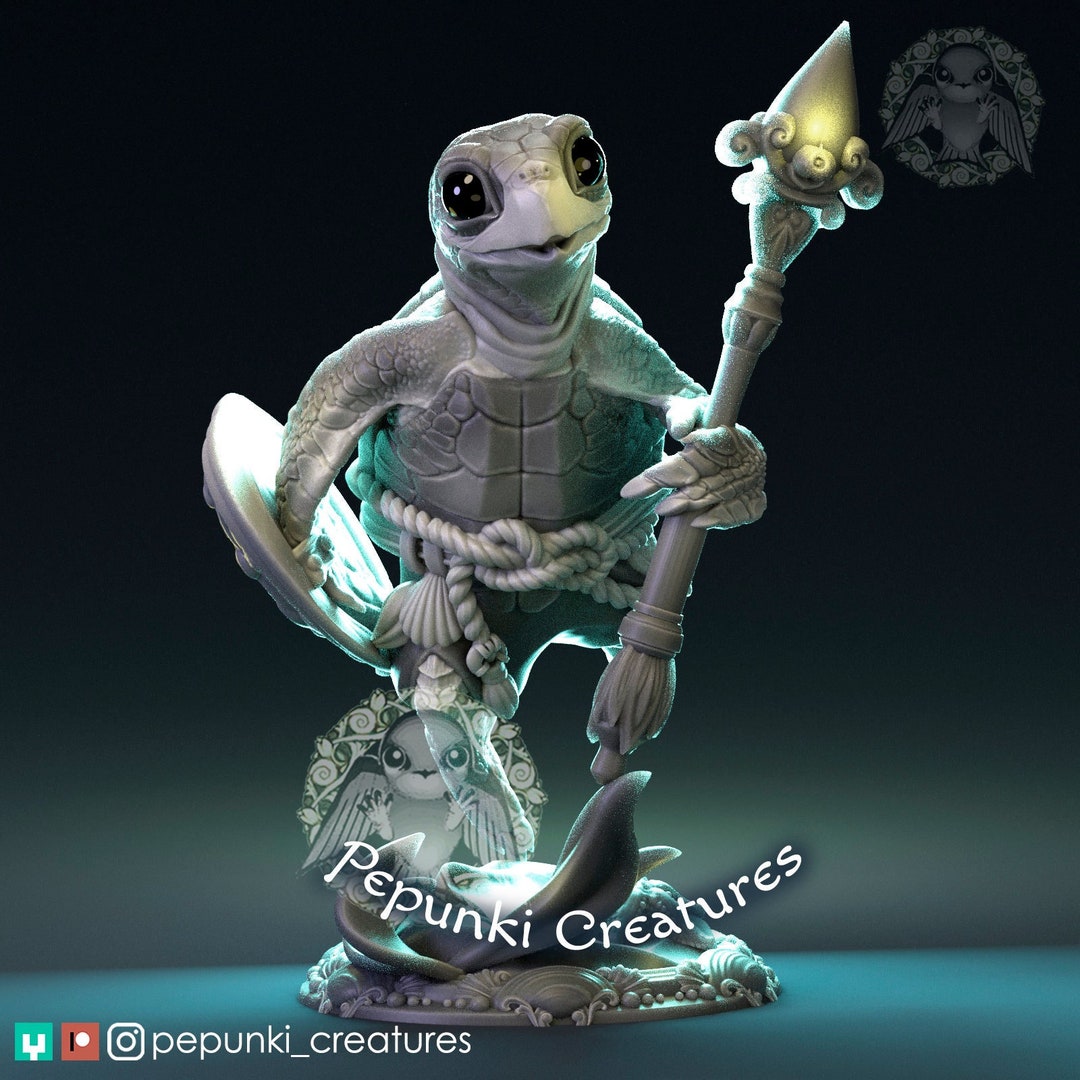 Sea Turtle Soldier | Tabletop or Display Scale | D&D Humblewood TTRPG ...
