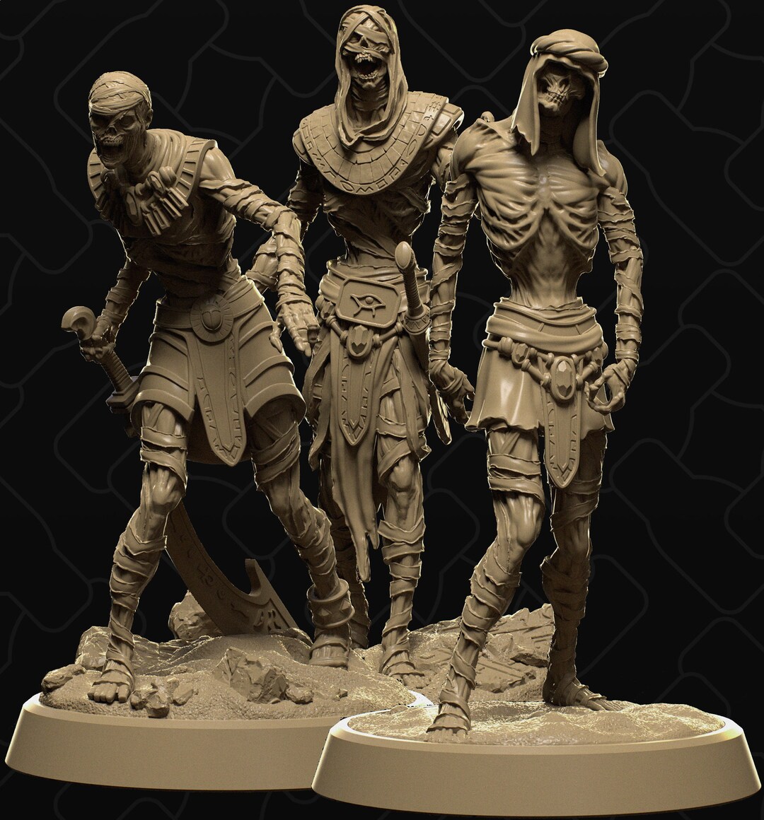 Mummies TABLETOP SCALE TTRPG Miniature Collective Studio - Etsy