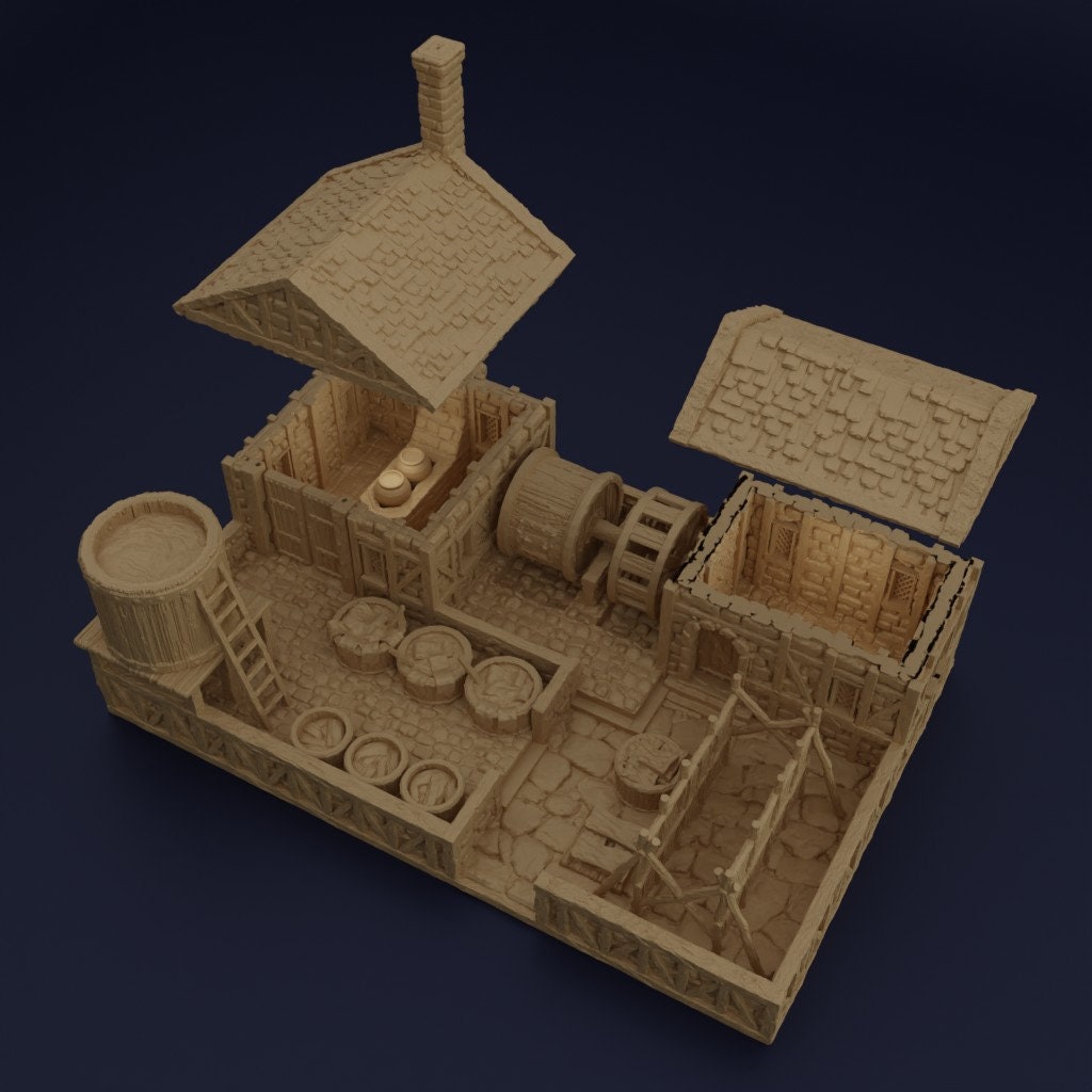 Medieval Tannery Playable 3D Printed Building - Etsy
