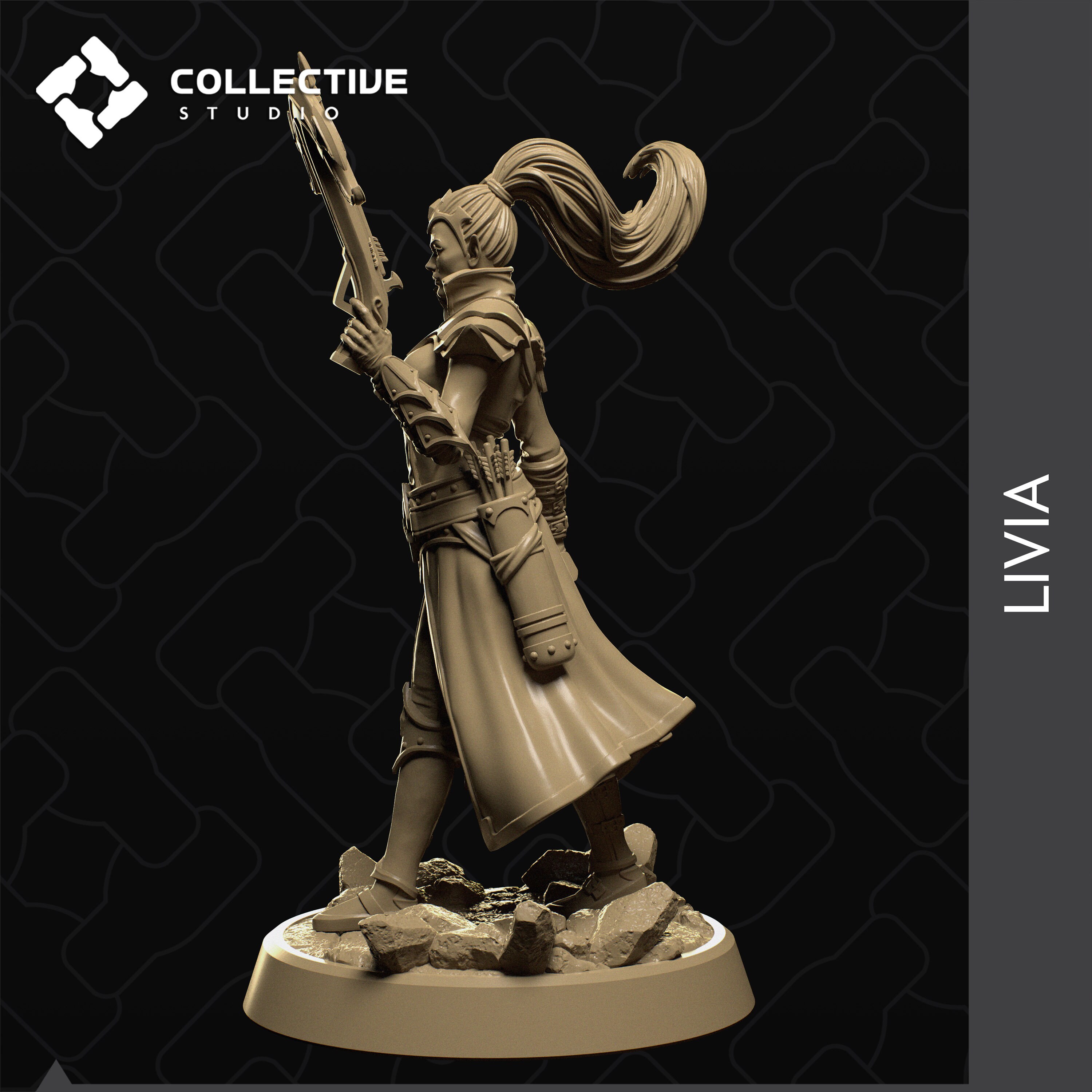 Livia Elf Drow Ranger TABLETOP SCALE D&D TTRPG Miniature - Etsy