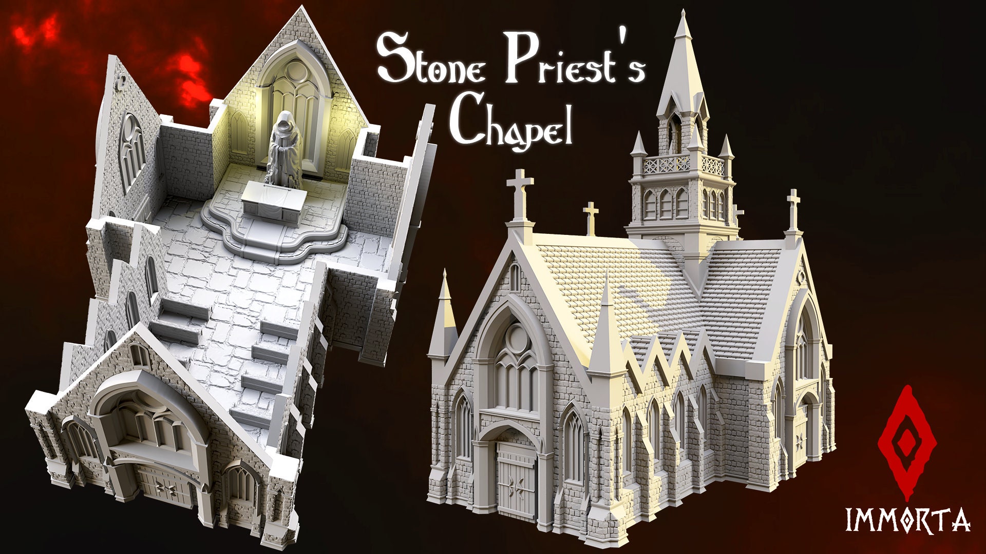 Stone Priest's Chapel Playable 3D Printed Building - Etsy