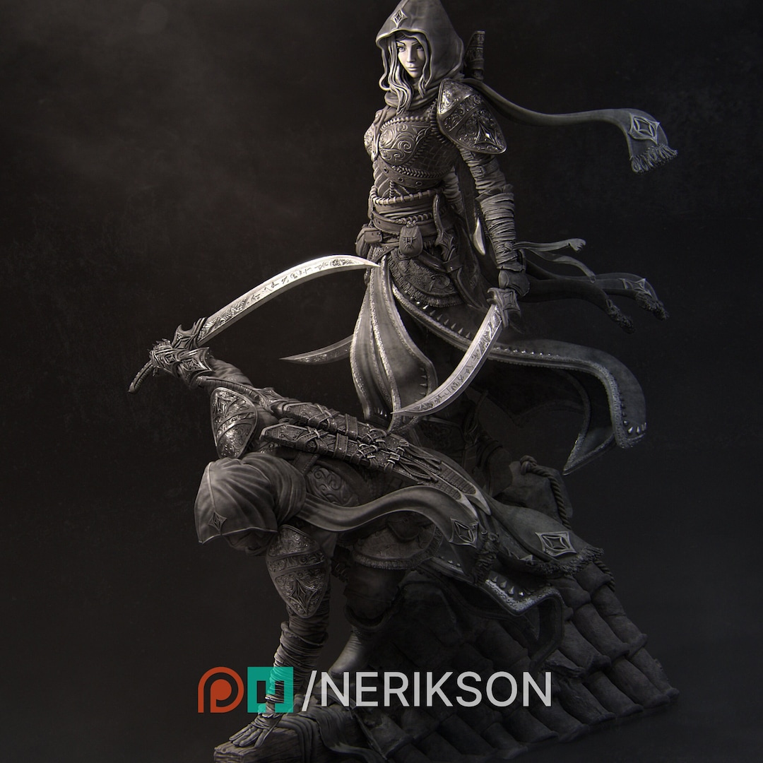 Artemisia and Nasir the Unseen Blades | Garage Resin Kit Statue | D&D ...