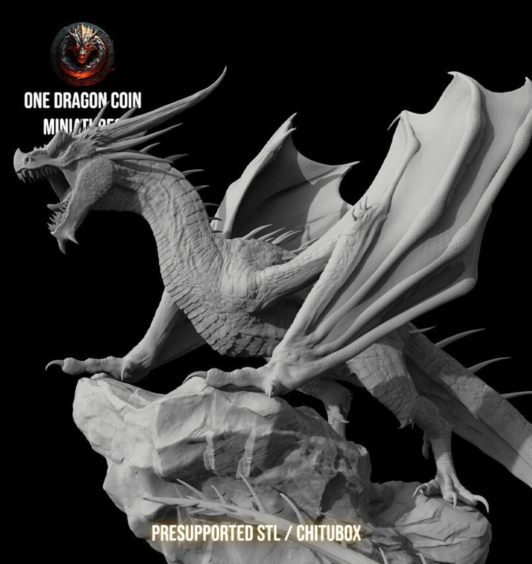 Ignistor Eternal Fire Dragon TABLETOP SCALE TTRPG Monster Miniature One Dragon Coin Miniatures ...
