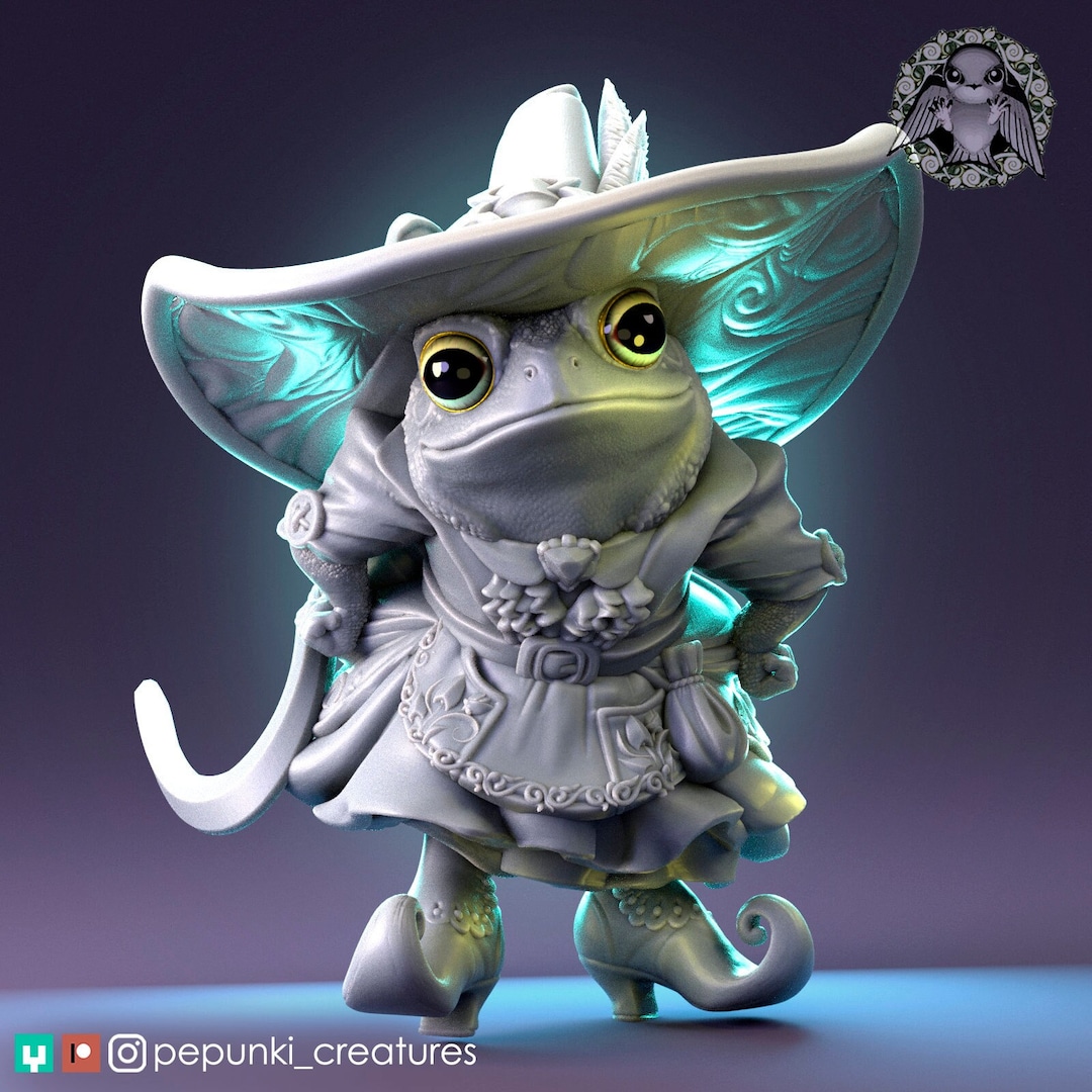 Toad Witch, Magician Warlock D&D TTRPG Miniature Pepunki Creatures ...
