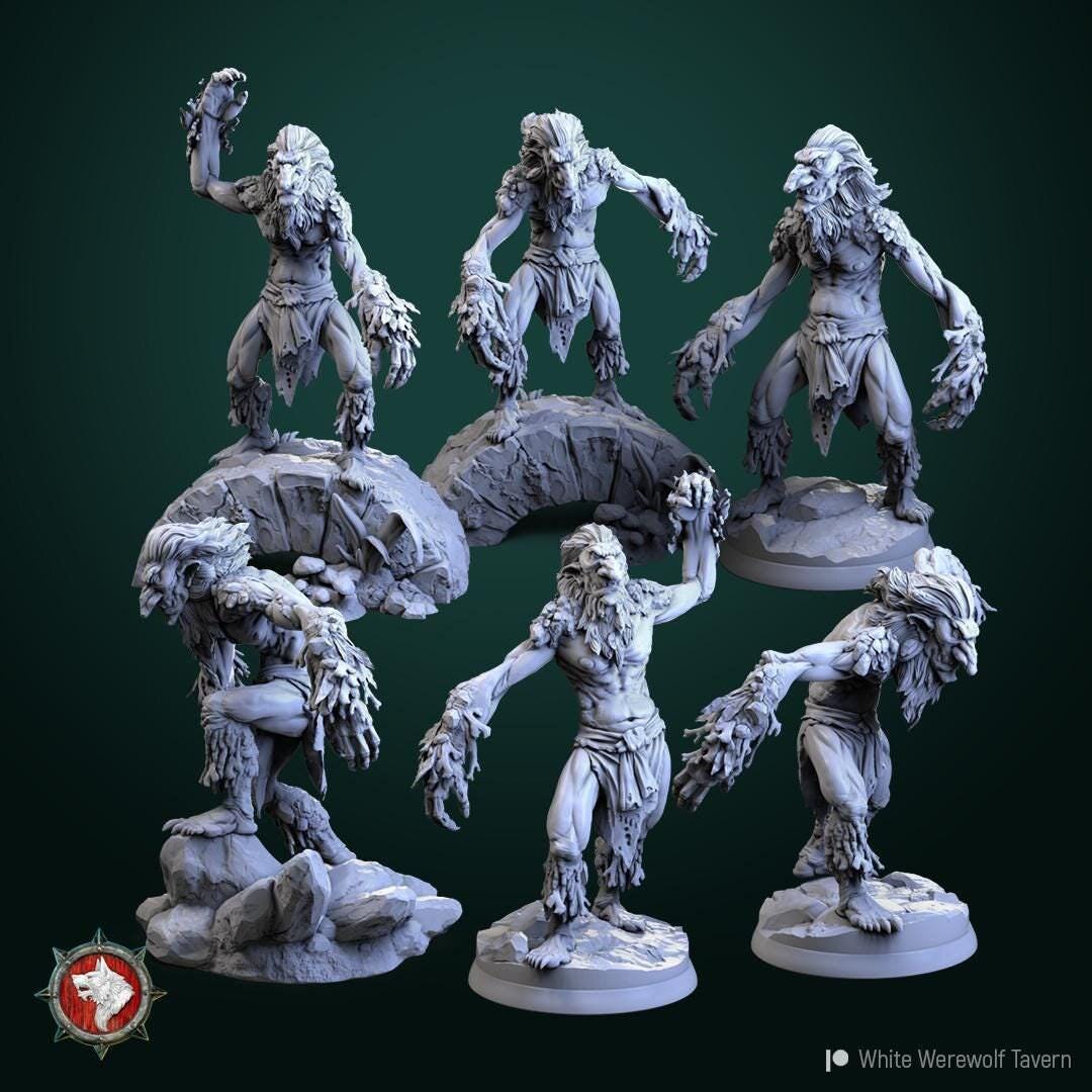Trolls, Furred | TABLETOP SCALE | TTRPG Miniature | White Werewolf ...