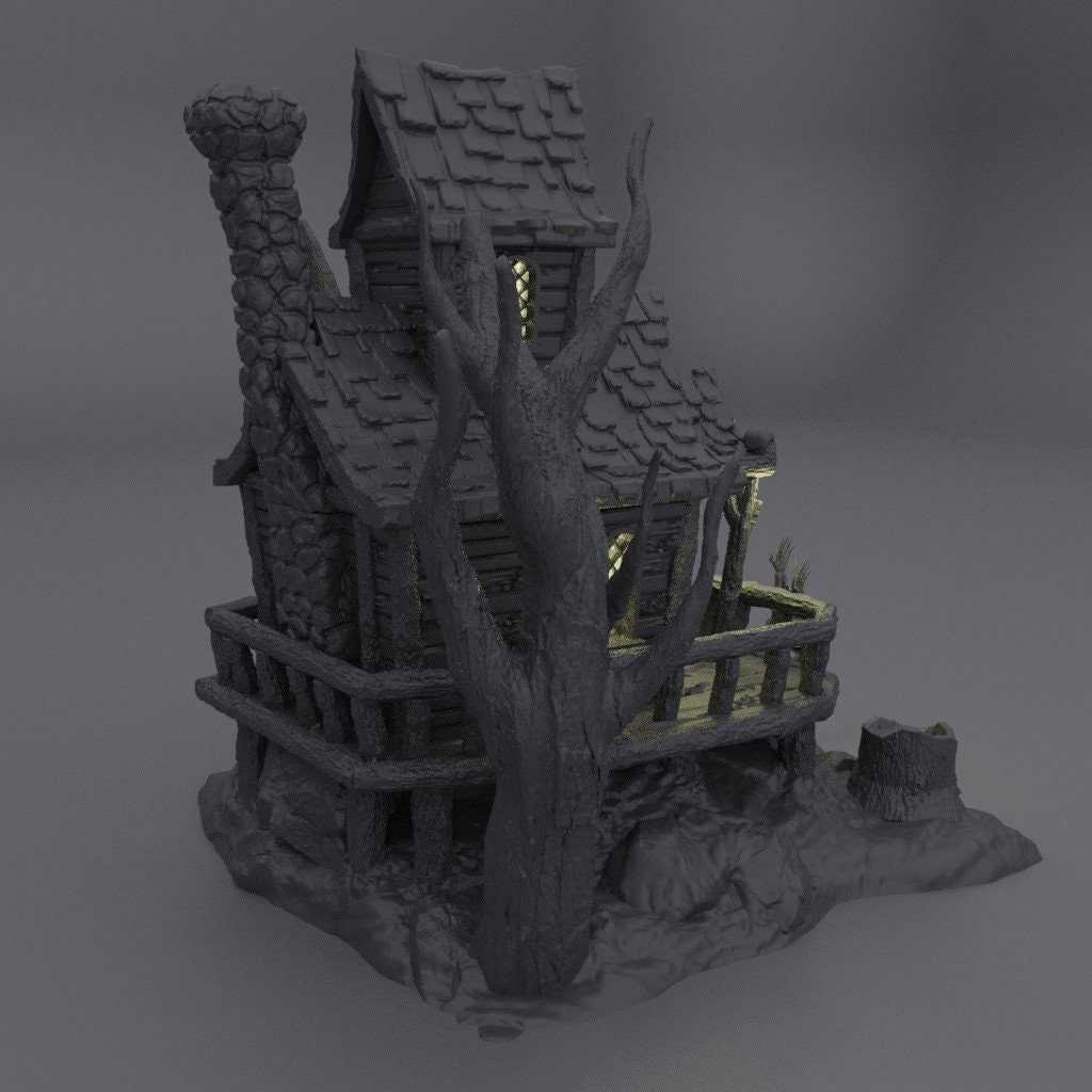 Witch Hut | D&D TTRPG Playable 3D Printed Building Terrain Scenery ...