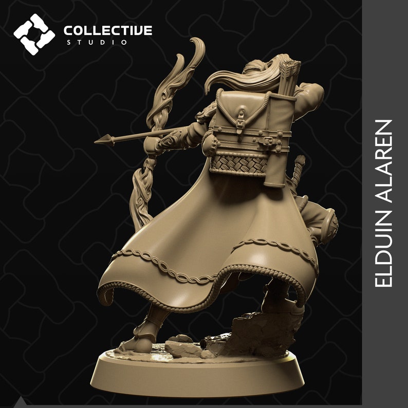Elduin Alaren, Elf Ranger Archer Hunter | Tabletop Gaming Mini or ...