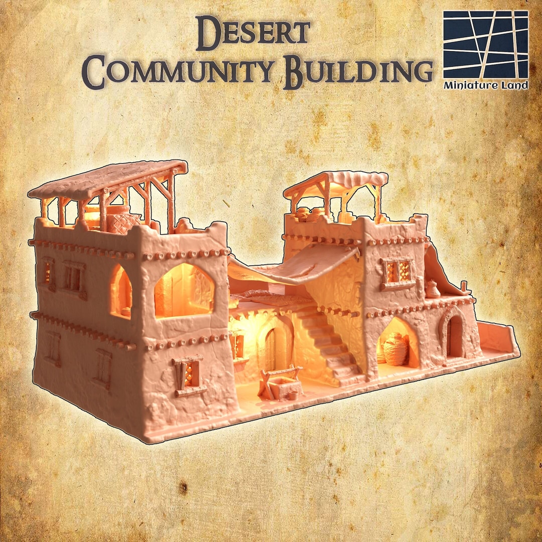 Desert Community Building | D&D TTRPG Playable 3D Printed Building ...