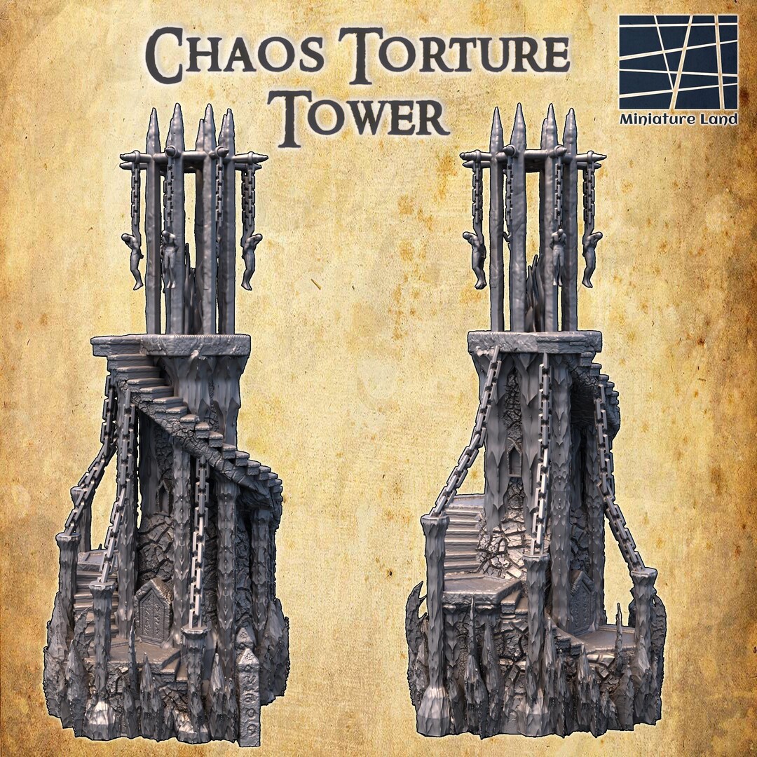 Chaos Torture Tower | 28mm Scale Model Terrain | D&D TTRPG Playable 3D ...