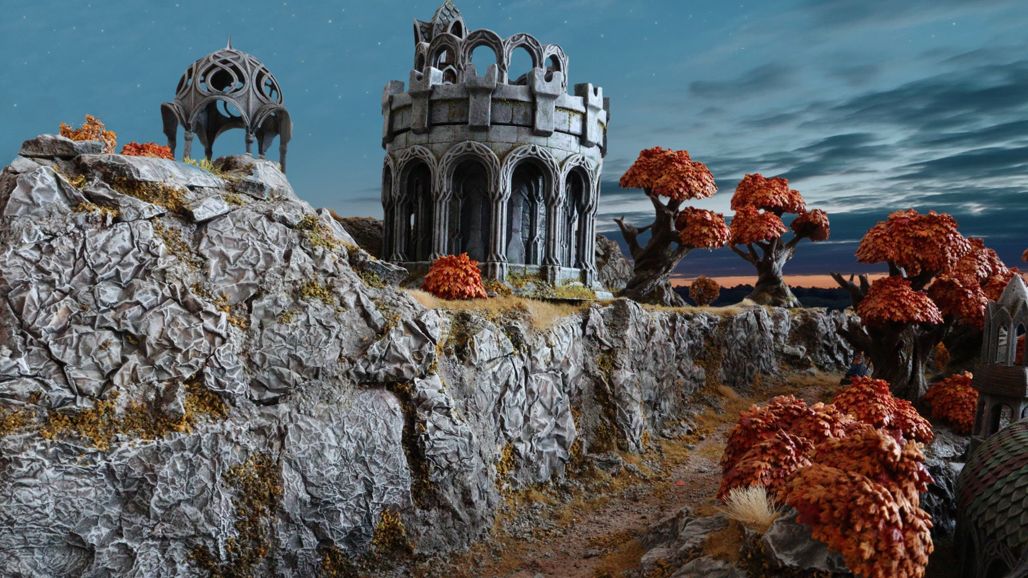 Elven Fort D&D TTRPG Playable 3D Printed Building the - Etsy