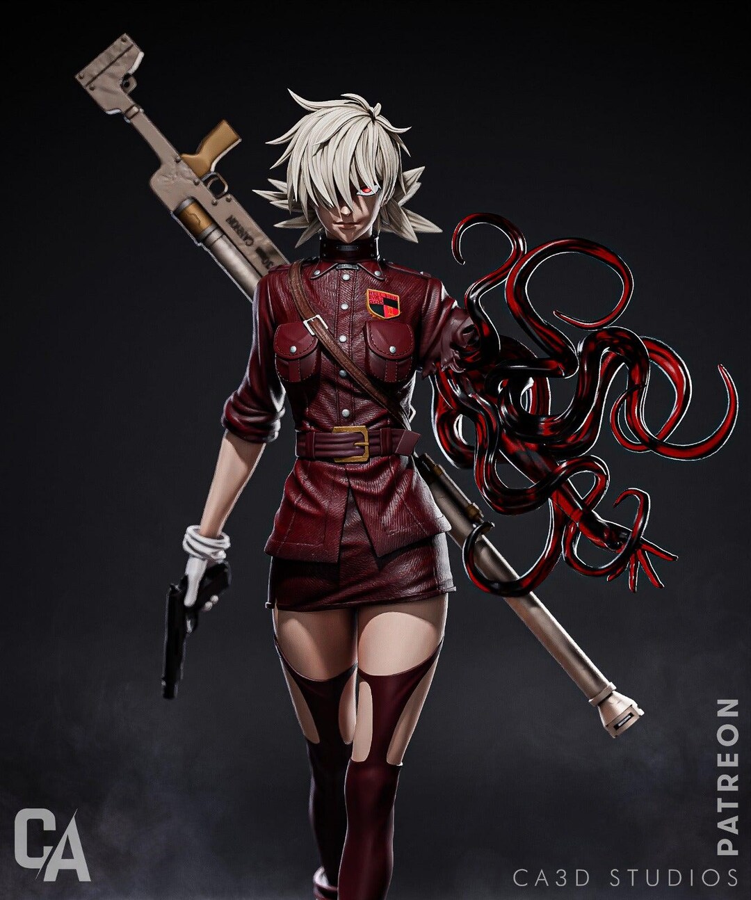 1:12 Undead Heavy Gunner | 3D Printed Resin Garage Kit Figure | CA 3D ...