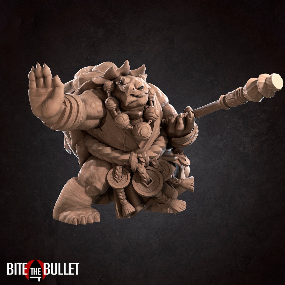 Tortle Monk | Tabletop Scale | Dnd TTRPG Miniature | Bite the Bullet - Etsy