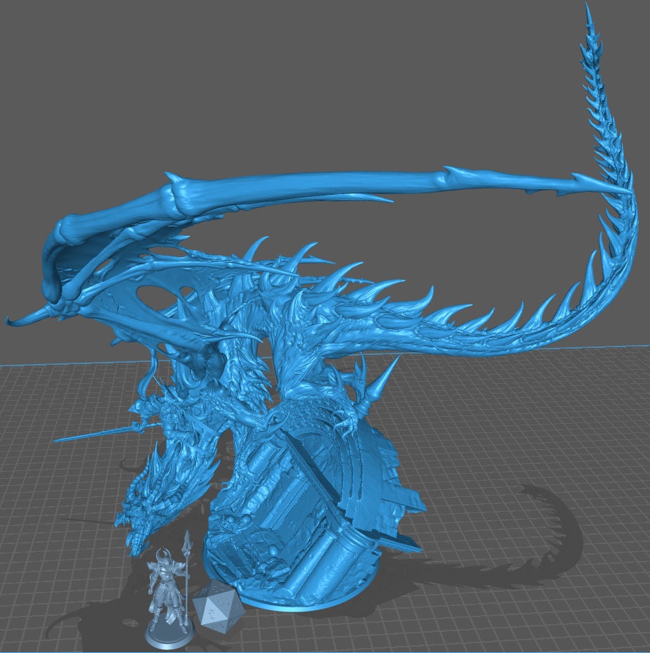 Cursed Dragon With Rider TABLETOP SCALE D&D TTRPG Dragon - Etsy