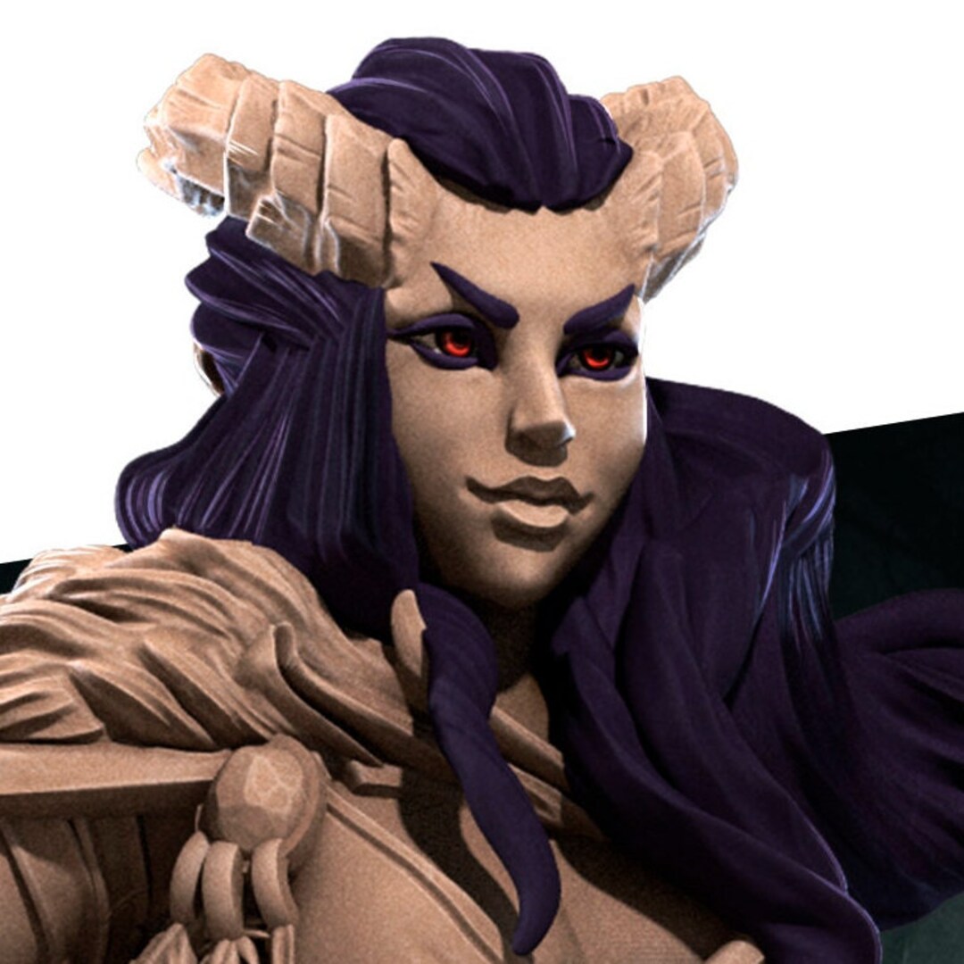 Tiefling Druid TABLETOP SCALE TTRPG Miniature Bite the - Etsy