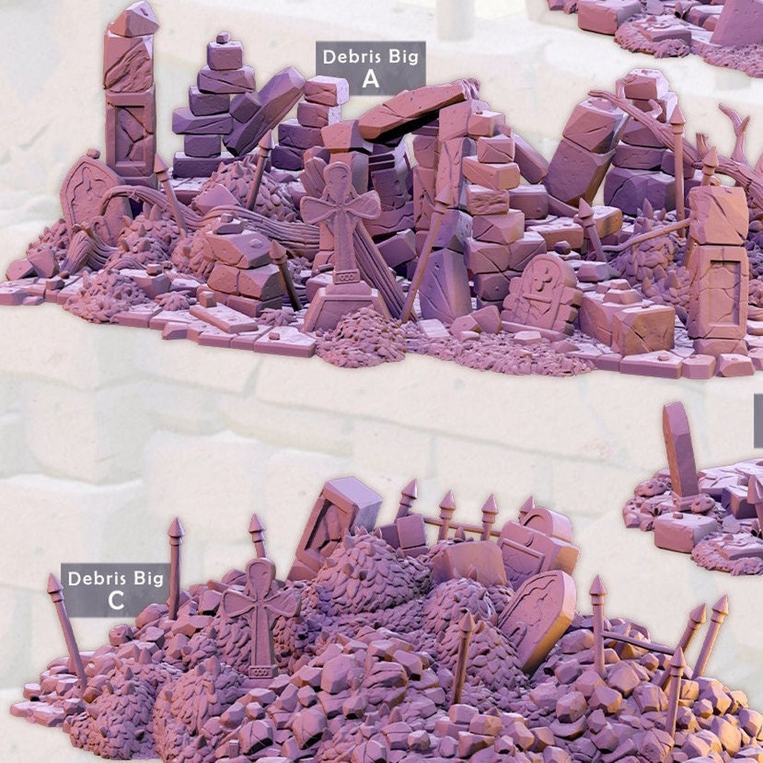 Graveyard Debris / Difficult Terrain, Scatter, Rocks, Gravestones ...