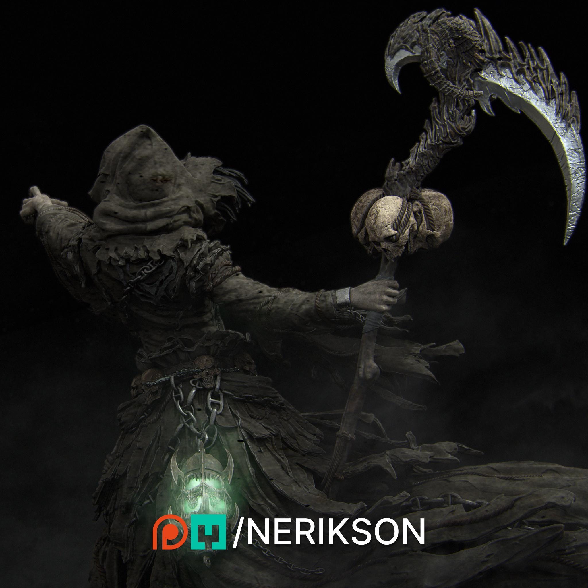 Grim Reaper | Garage Resin Kit Statue | D&D TTRPG Fantasy Miniature ...