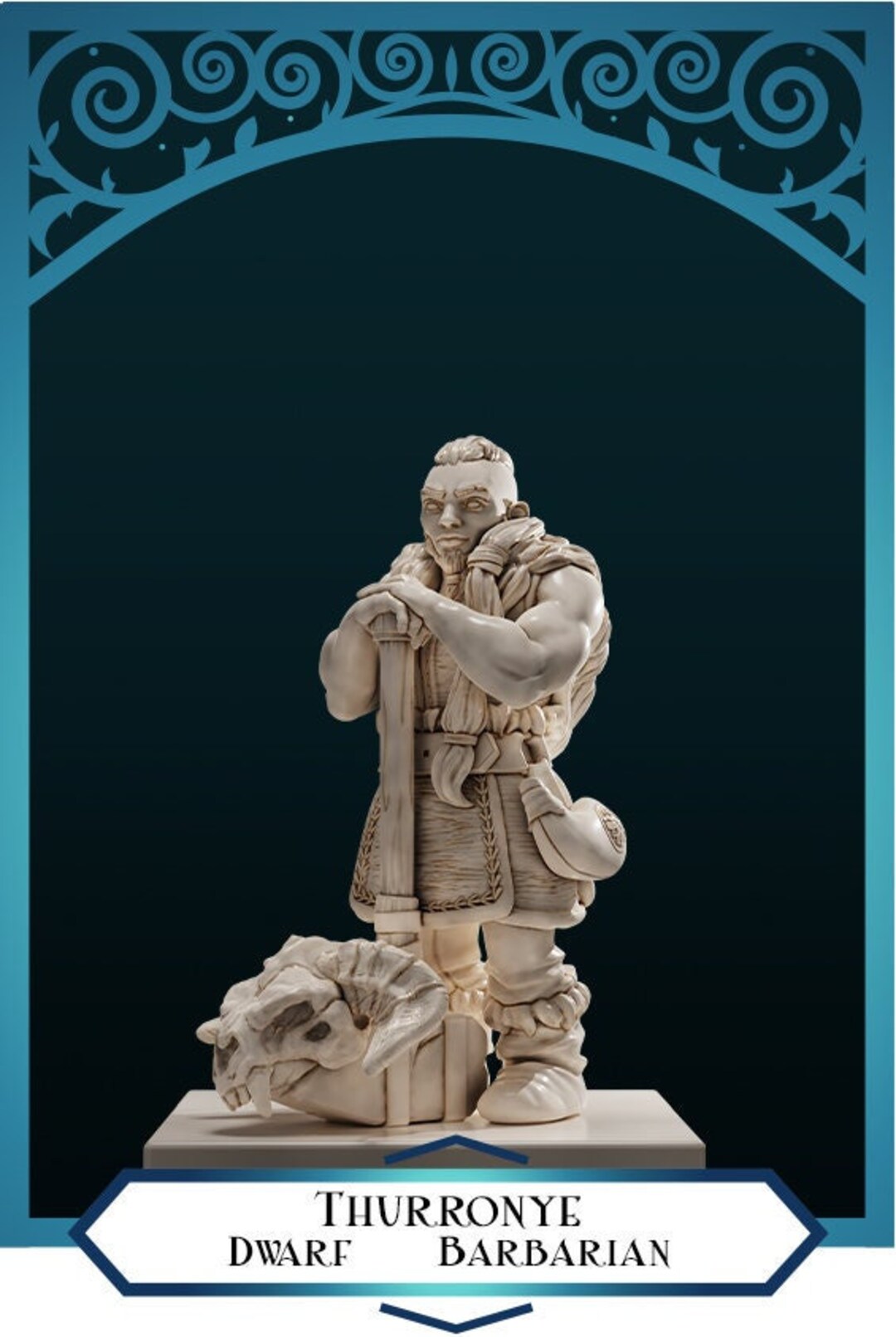 Dwarf Barbarian TABLETOP SCALE TTRPG Miniature the Printing Goes Ever ...