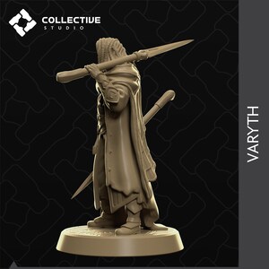 Varyth, Drow Elf Fighter Ranger Warrior | D&D Tabletop Gaming Mini or ...