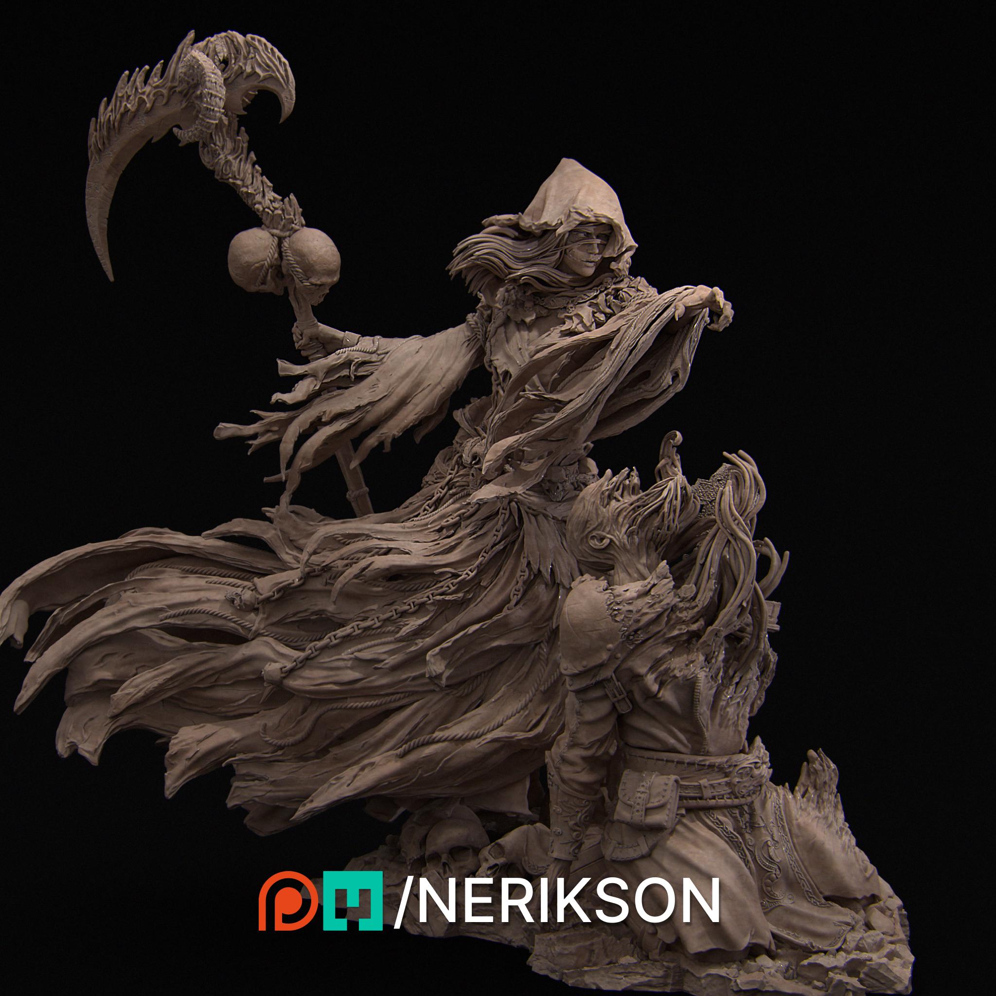 Grim Reaper | Garage Resin Kit Statue | D&D TTRPG Fantasy Miniature ...