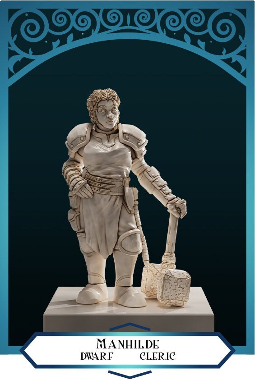 Dwarf Cleric, Manhilde | D&D Ttrpg Miniature | Dnd is A Woman | No Base ...