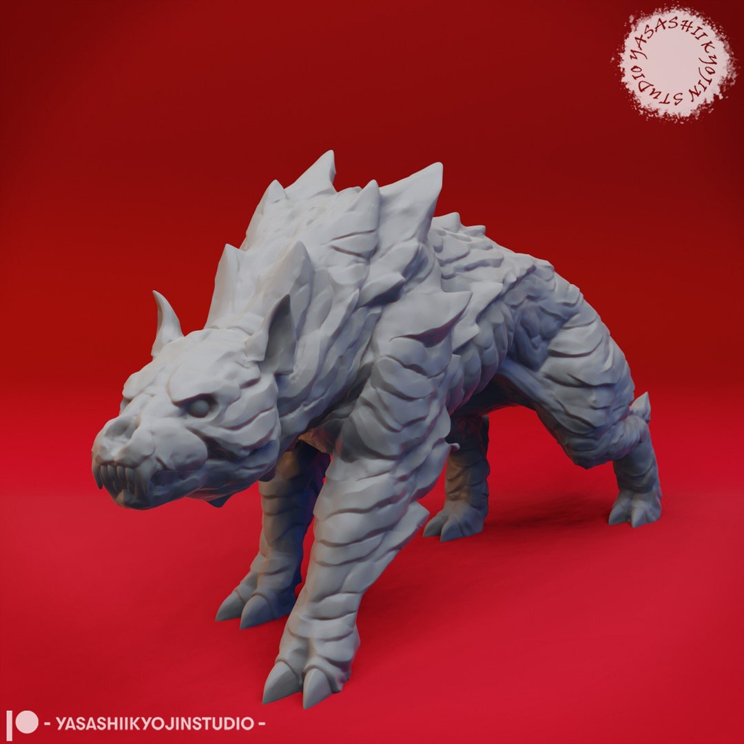 Hellhound | TABLETOP SCALE | TTRPG Monster Miniature | Yasashii Kyojin ...