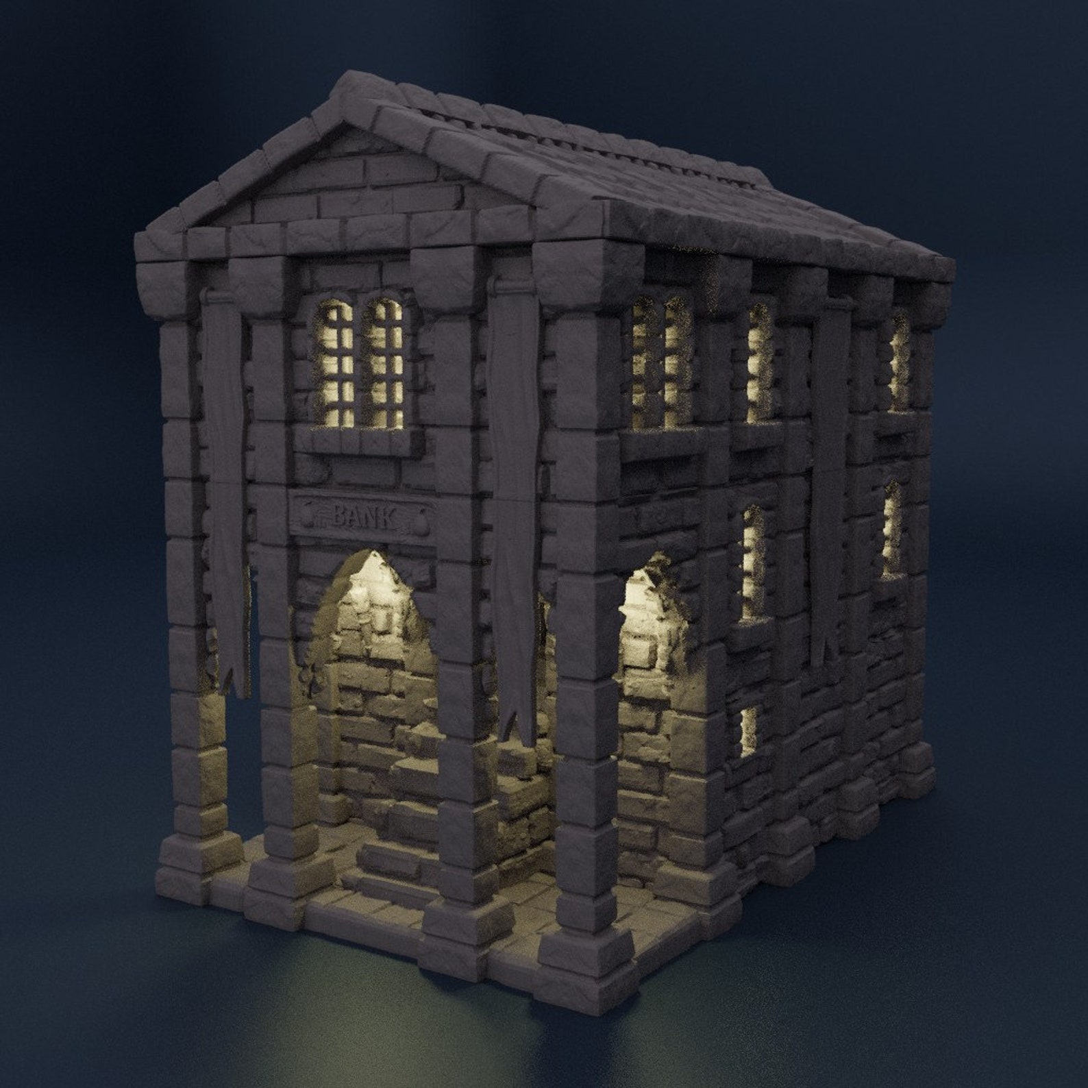 Medieval Bank | D&D TTRPG Playable 3D Printed Building Terrain Scenery ...