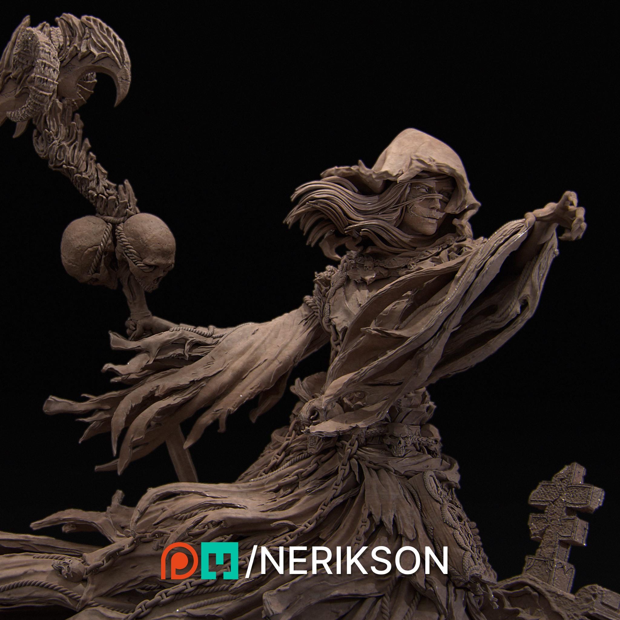Grim Reaper | Garage Resin Kit Statue | D&D TTRPG Fantasy Miniature ...