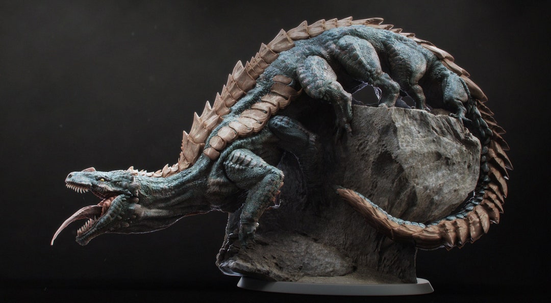 Young Behir TABLETOP SCALE TTRPG Miniature Rescale Miniatures - Etsy