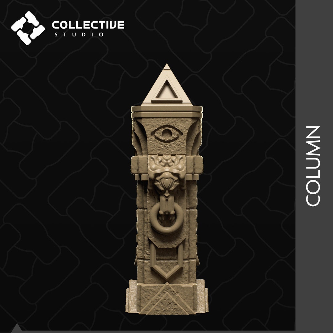 Columns, Pillars, Fire, Dragon Egg, Dwarven, Cathedral, Gem | D&D Scatter Miniature | Collective ...