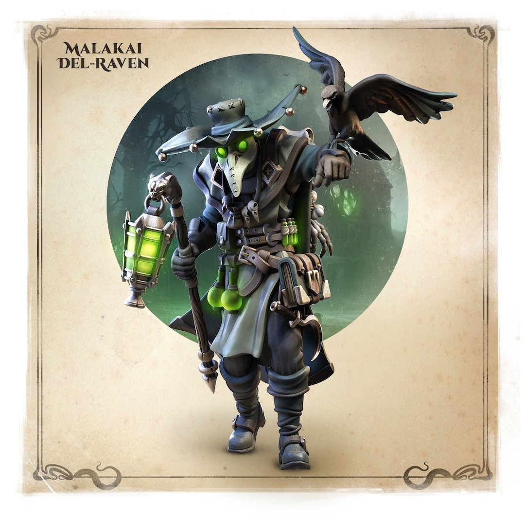Malakai Del-raven, Plague Doctor Grave Cleric | TTRPG D&D Miniature ...