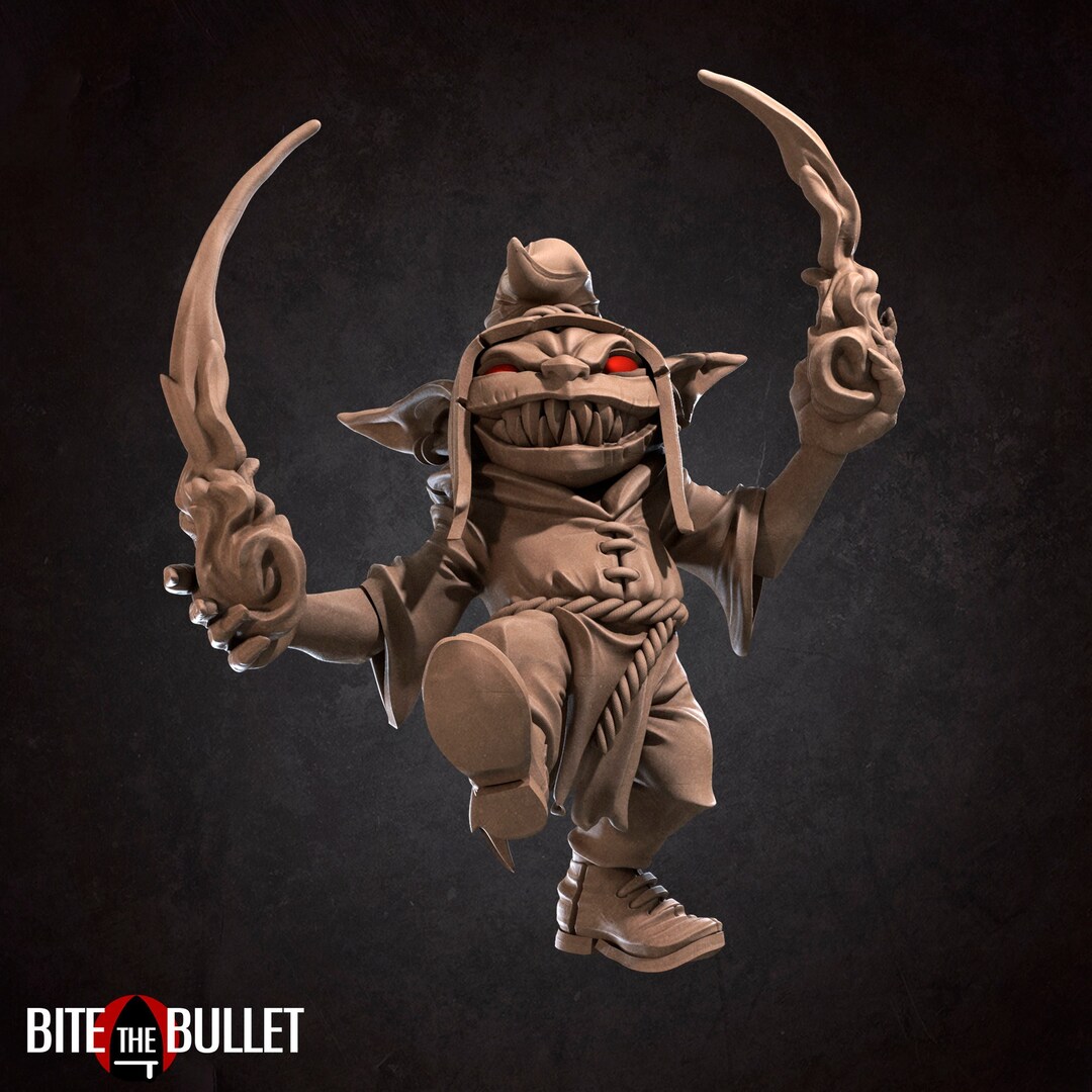 Goblin Pyro | TABLETOP SCALE | D&D TTRPG Miniature | Bite the Bullet - Etsy