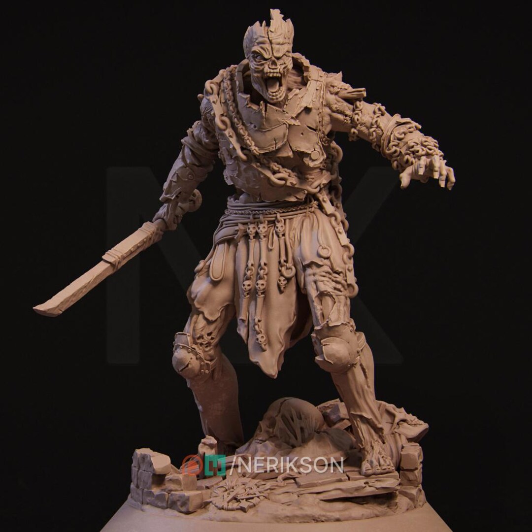 Undead Fighter | Tabletop Scale | D&D Ttrpg Fantasy Miniature ...