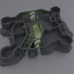 Fortified River Camp | D&D TTRPG Playable 3D Printed Building Terrain ...