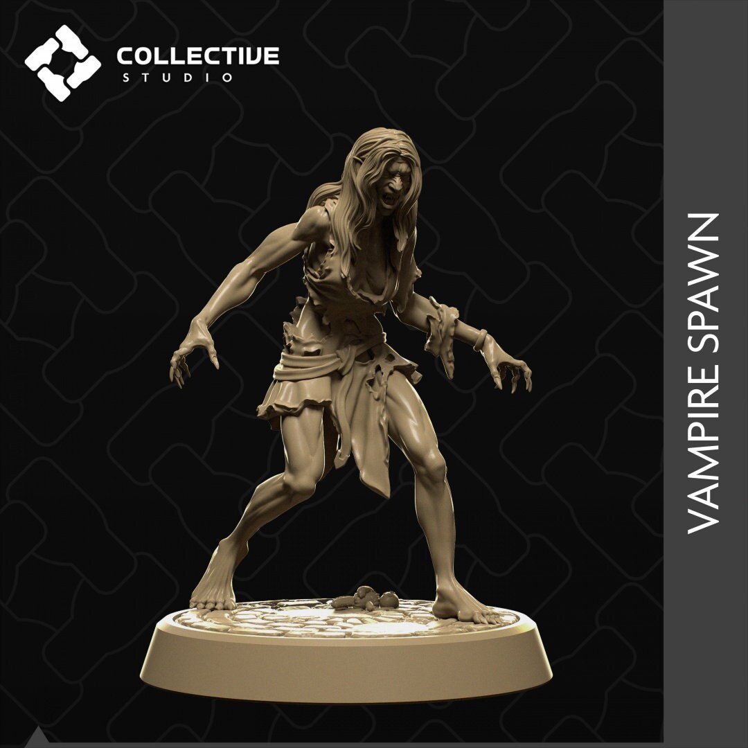 Vampire Spawn TABLETOP SCALE TTRPG Miniature Collective Studio - Etsy