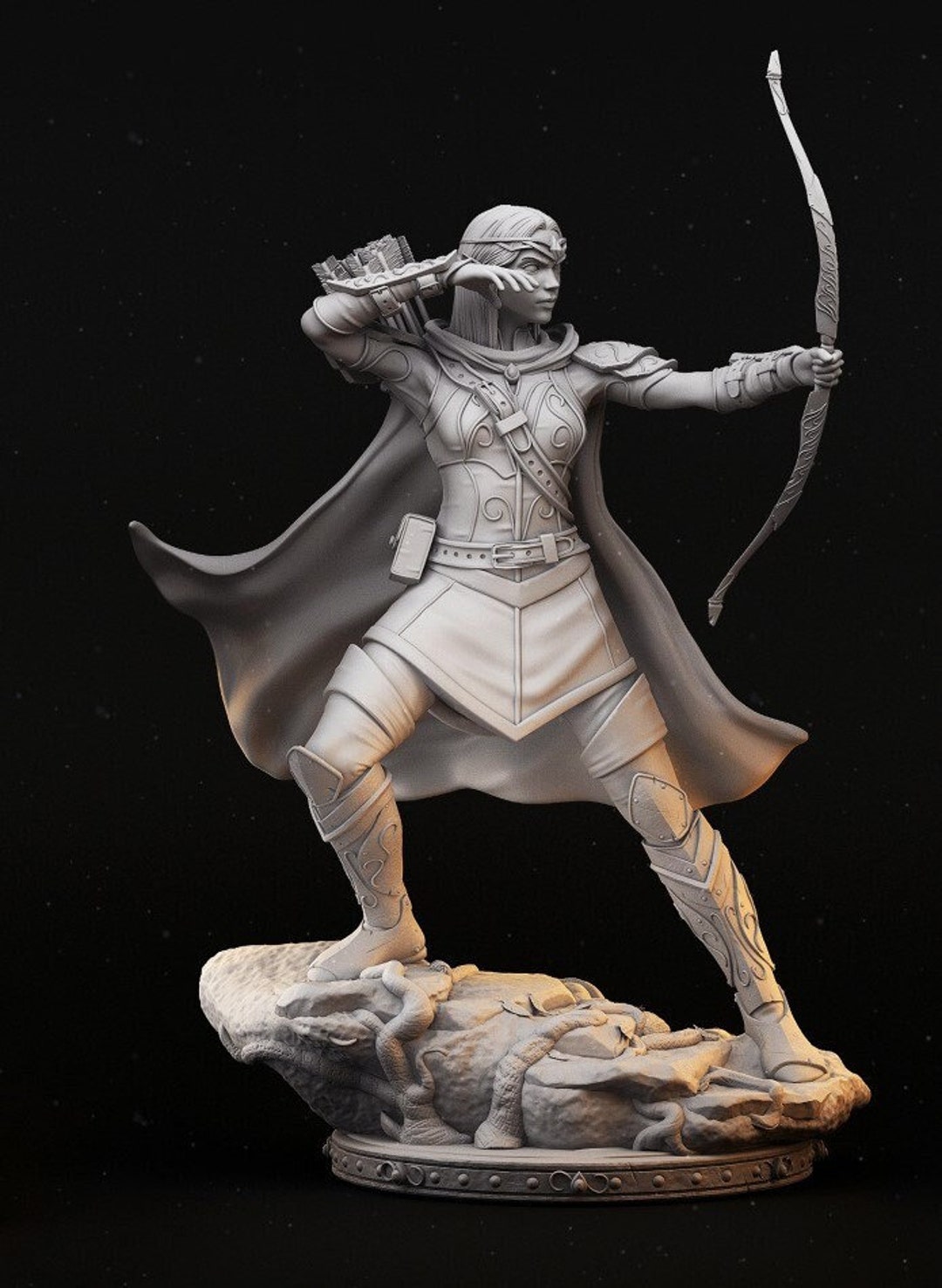 Azel Female Elf | Tabletop Scale | TTRPG D&D Miniature | Primal ...