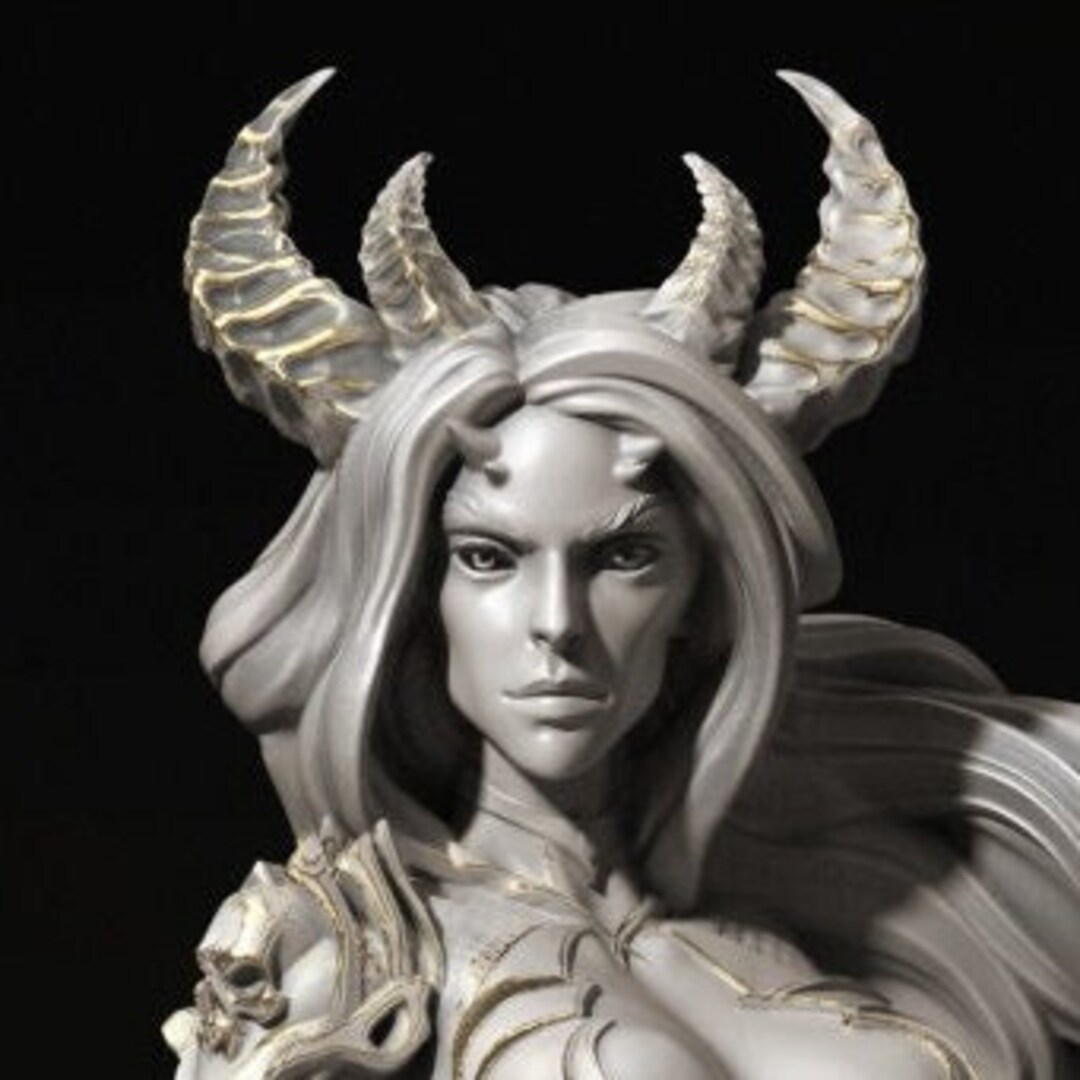 Lazabel, Demon Warlock Patron Tiefling 32mm Heroic Tabletop Scale D&D ...