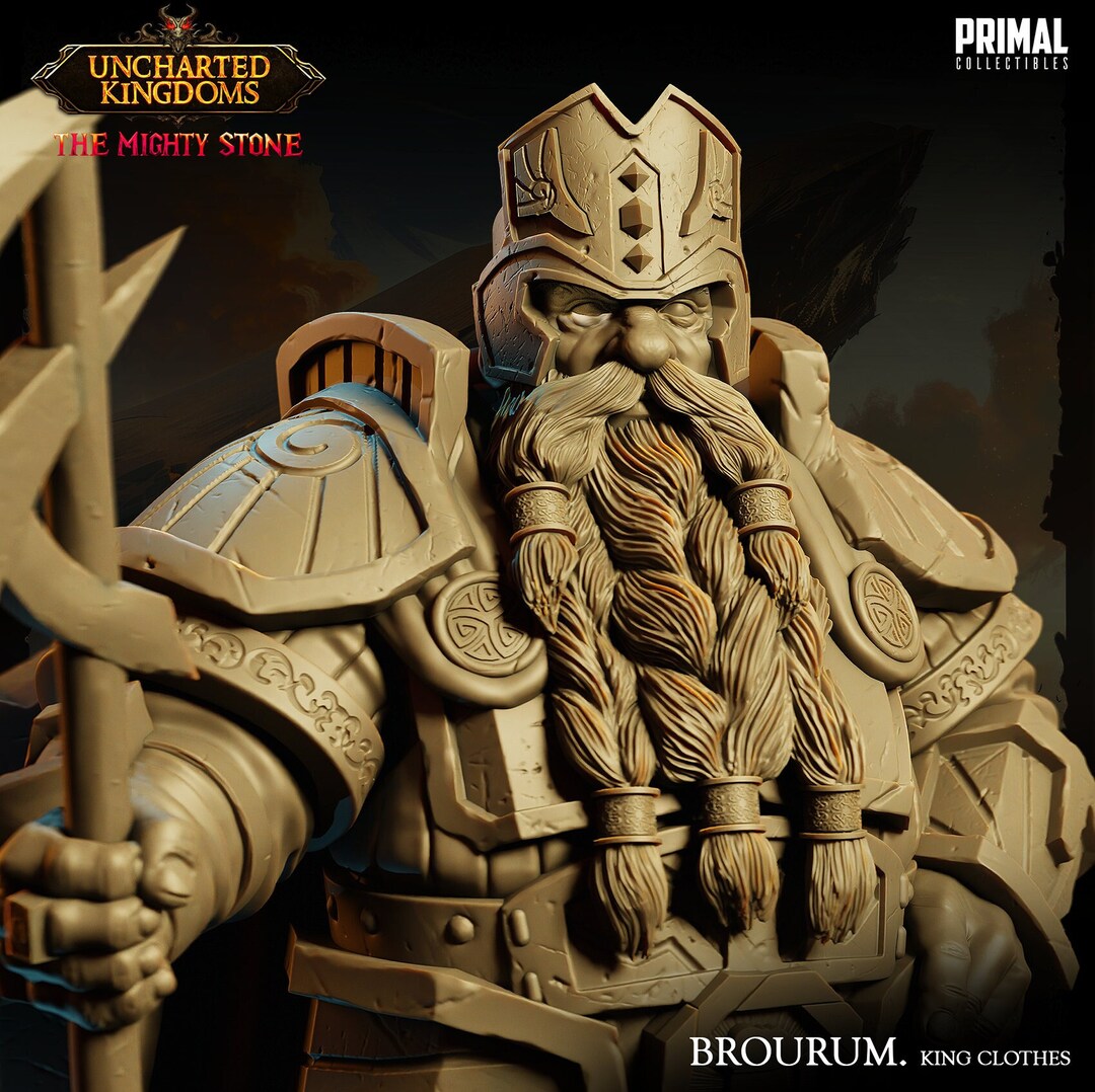 Dwarf Brourum King Clothes | Tabletop Scale | TTRPG D&D Miniature ...