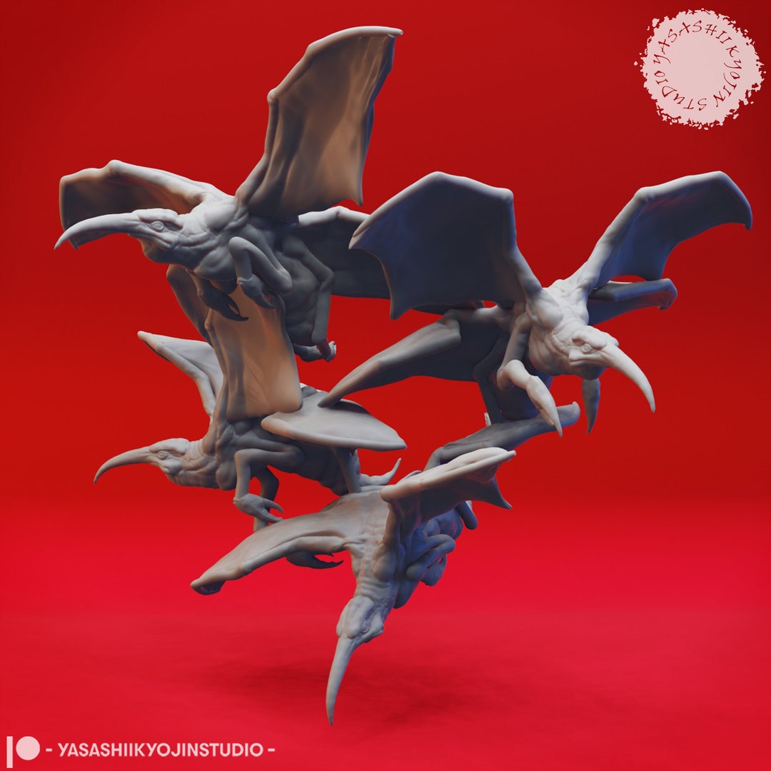 Stirge Set | Tabletop Scale | D&D Ttrpg Monster Miniature | Yasashii Kyojin Studio - Etsy