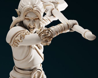 Sia the Elf Barbarian Nerikson Wargaming D&D Dnd - Etsy