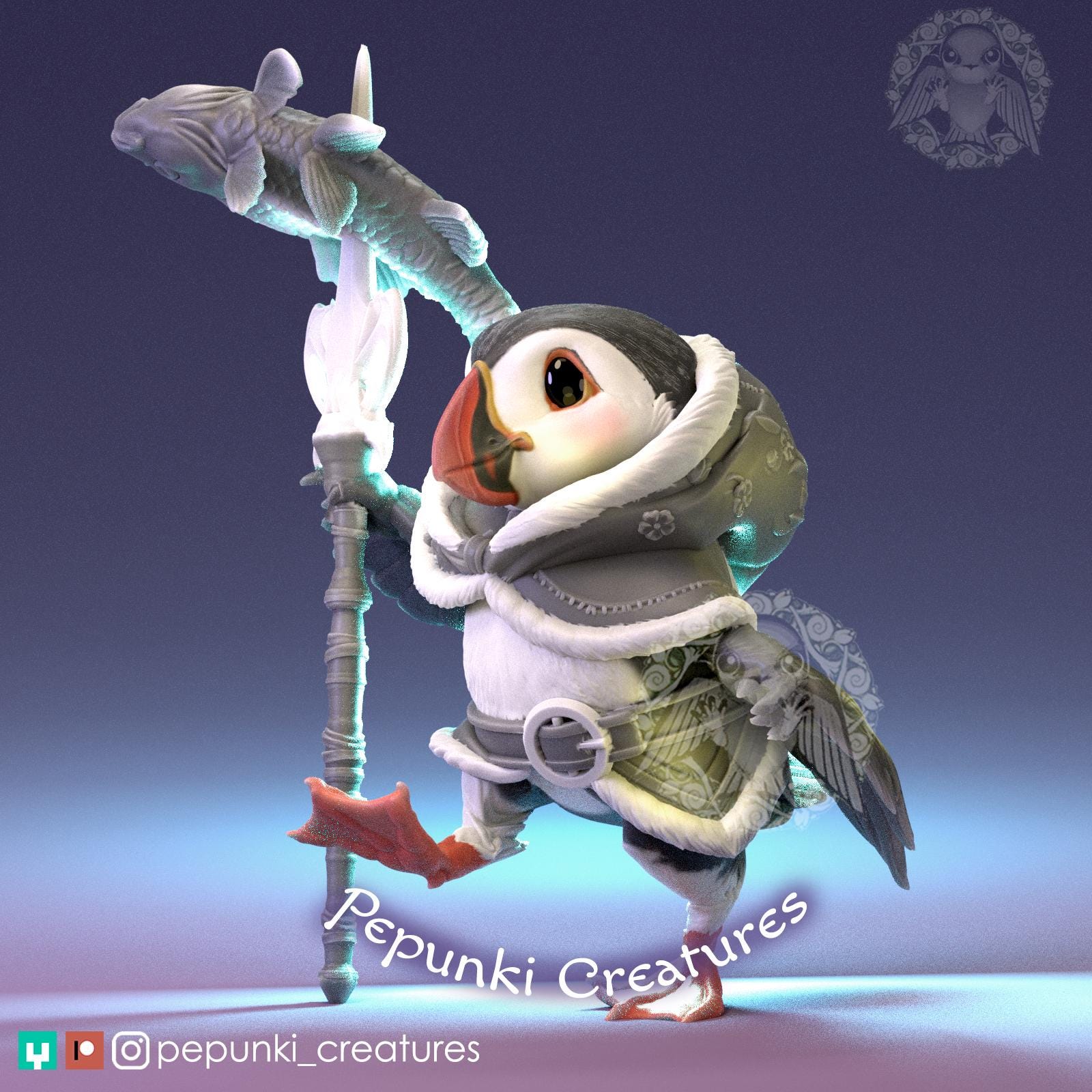 Puffin Hunter | Tabletop or Display Scale | D&D Humblewood TTRPG Bird ...