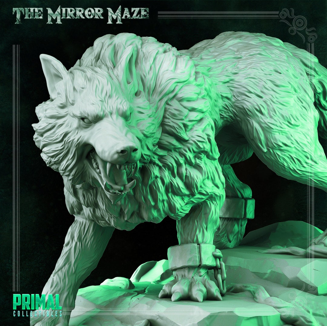 Giant Wolf | Tabletop Scale | TTRPG D&D Miniature | Primal Collectibles ...