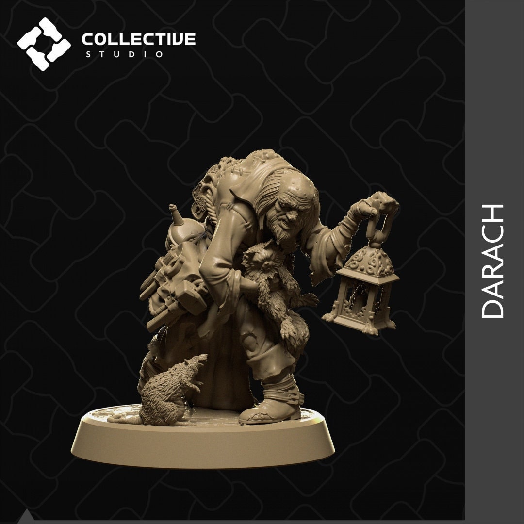 Darach, Hunchback Gothic Human | Tabletop Gaming Mini or Display Figure ...
