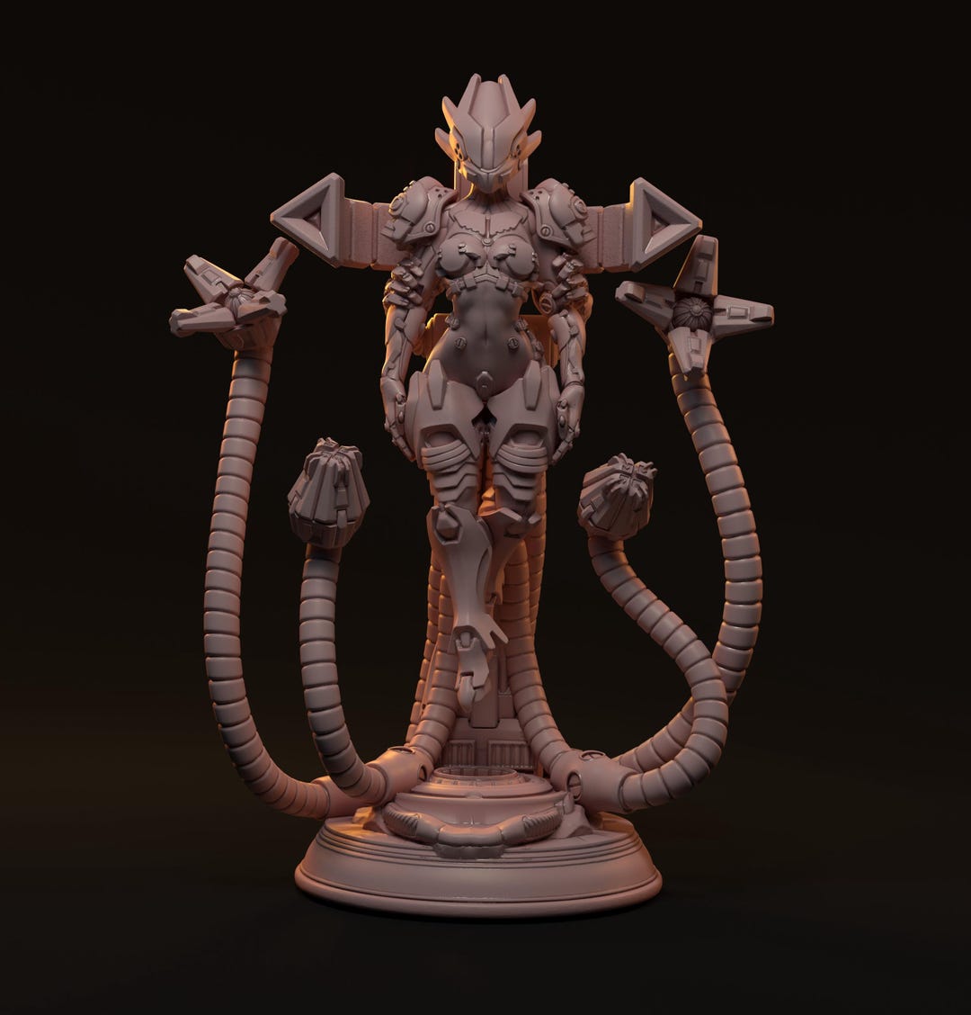 Frei, Cyborg Pin up | D&D TTRPG Miniature | Hardwitch Games | 3D Print ...